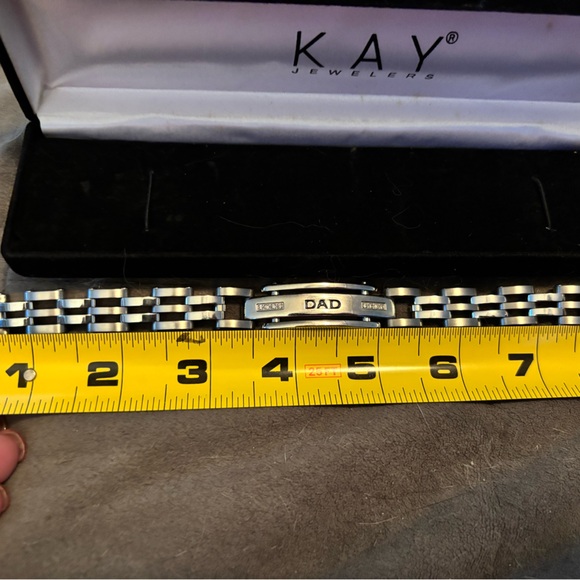 Kay Jewelers | Accessories | Kay Jewelers Silver And Black Dad Bracelet ...